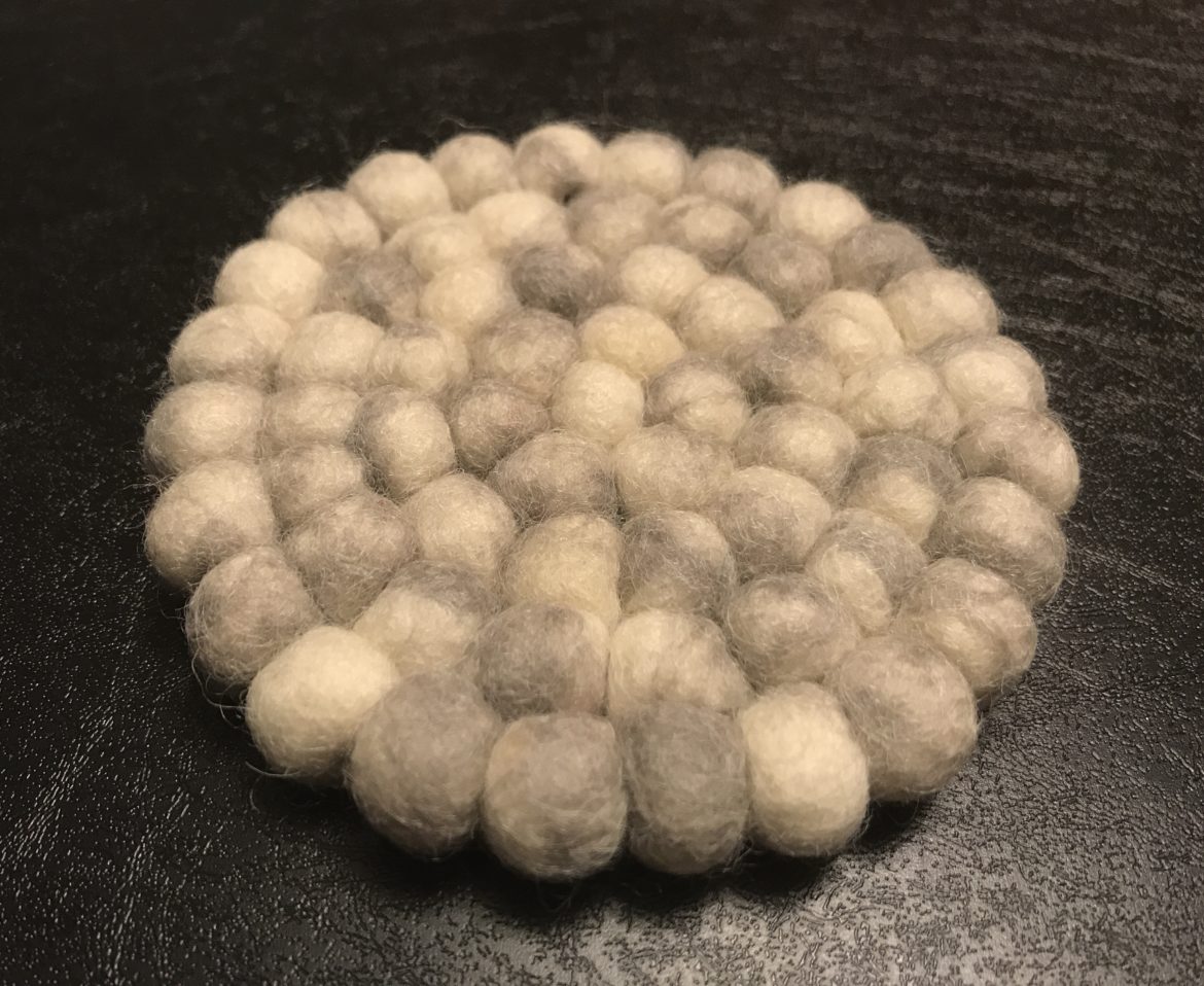 Dessous De Tasse Perles De Laine 10 Cm Thés Accessoires Puerh Et Thés Blancs